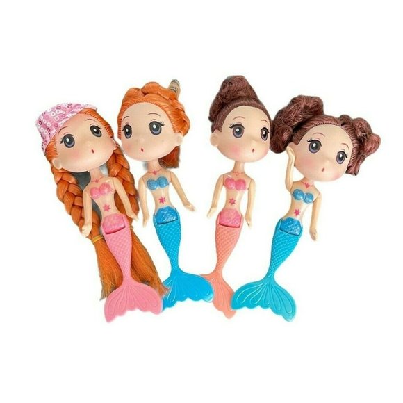 Toys | Mermaid Doll Cake Toppers Ocean Princess Theme Party Cute 4pcs 6 ...